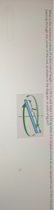 Solved What is the rotational inertia of a thin rod of | Chegg.com