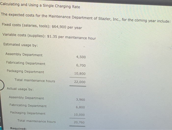 Calculating and using a Single Charging Rate The | Chegg.com