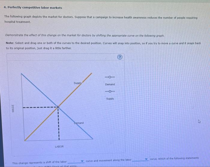 Solved 4. Perfectly competitive labor markets The following | Chegg.com