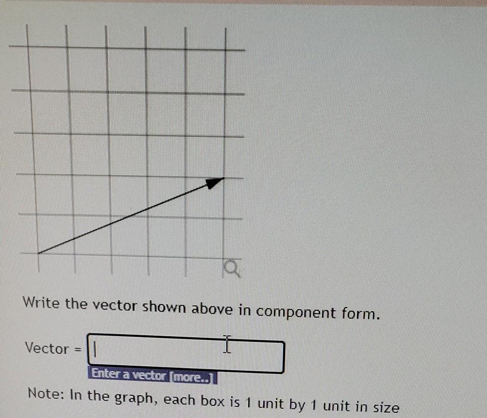 Solved Write the vector shown above in component form. | Chegg.com