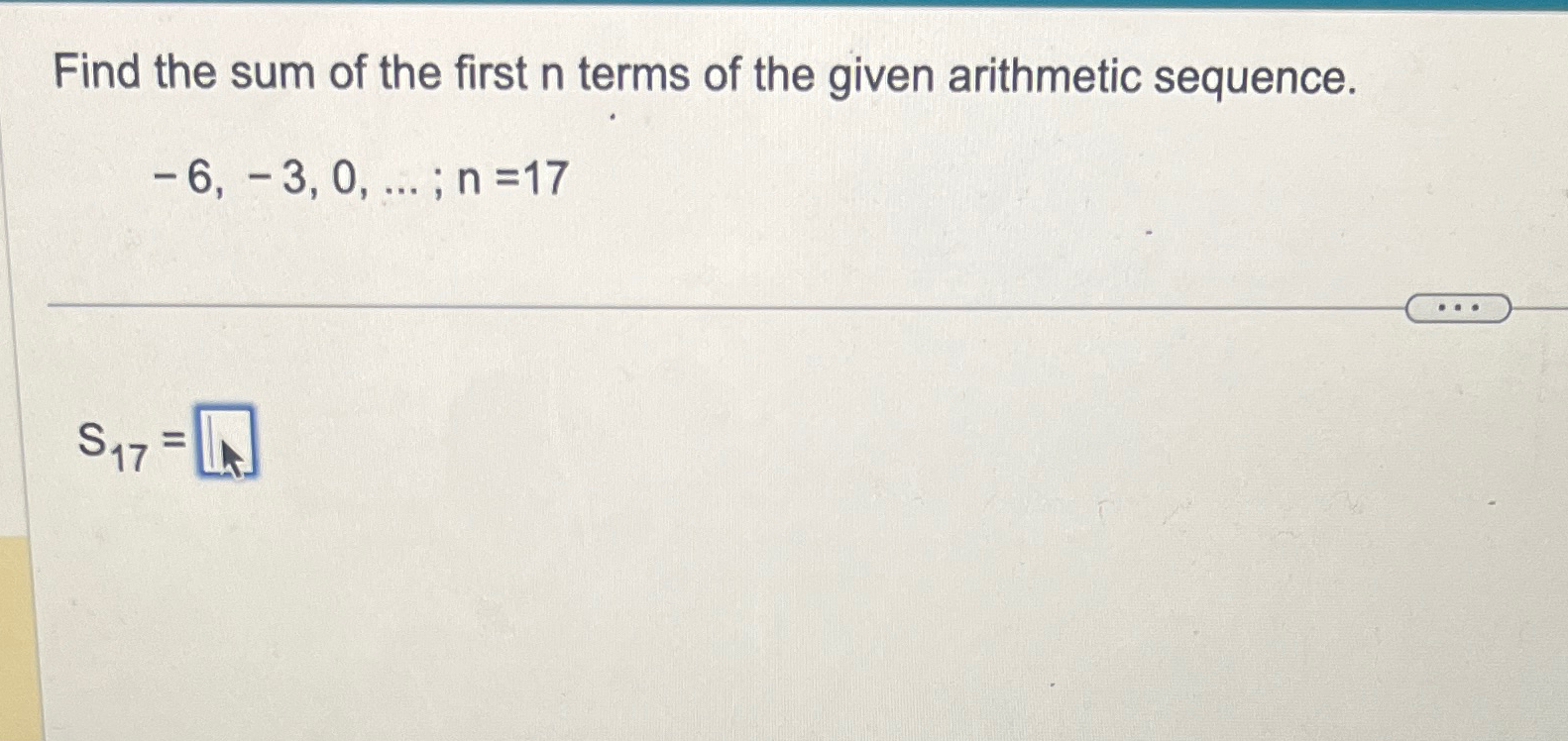 Solved Find the sum of the first n ﻿terms of the given | Chegg.com