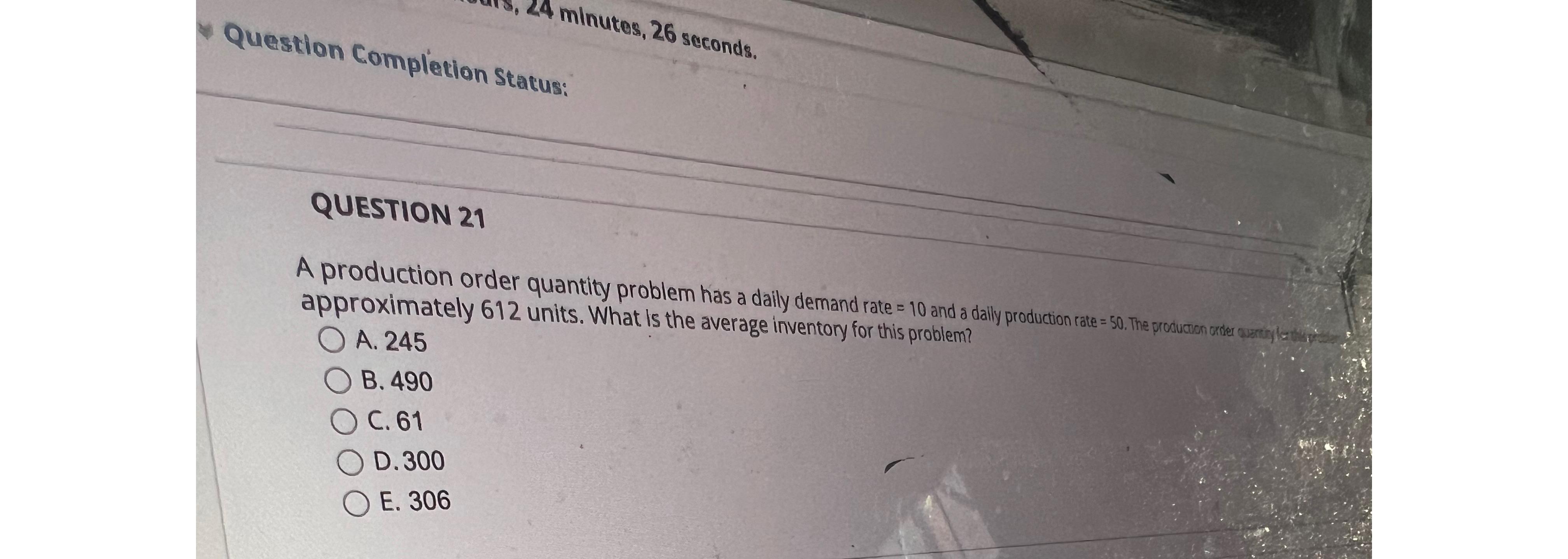 Solved Question Completion Status:QUESTION 21 ﻿approximately | Chegg.com