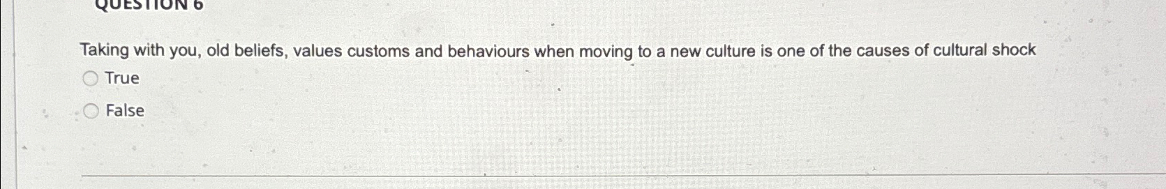 Solved Taking with you, old beliefs, values customs and | Chegg.com