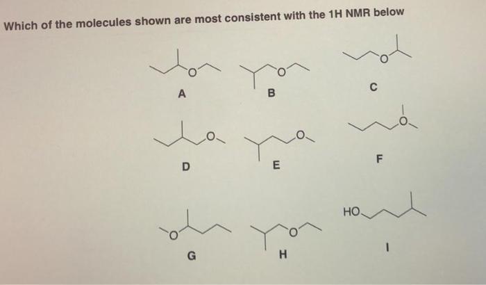 Solved Which of the molecules shown are most consistent with | Chegg.com