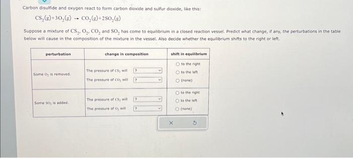 Solved Carbon disulfide and oxygen react to form carbon | Chegg.com