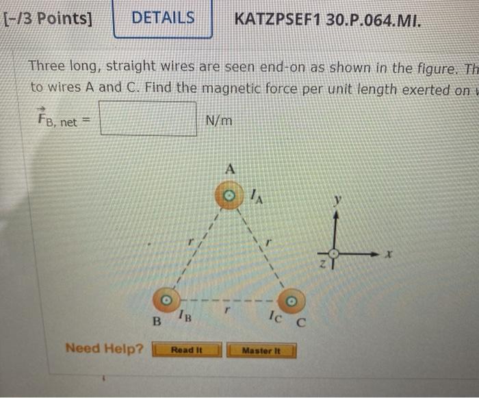 Solved distance between wires is r=.228. Each carries | Chegg.com