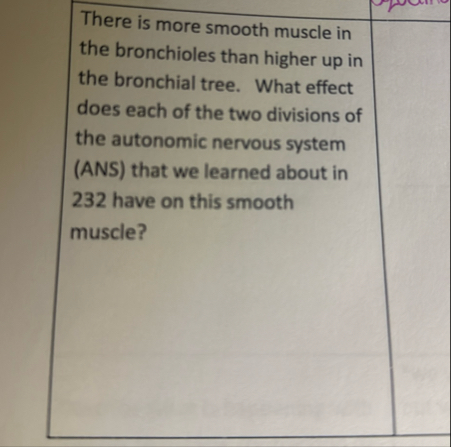Solved There is more smooth muscle in the bronchioles than | Chegg.com