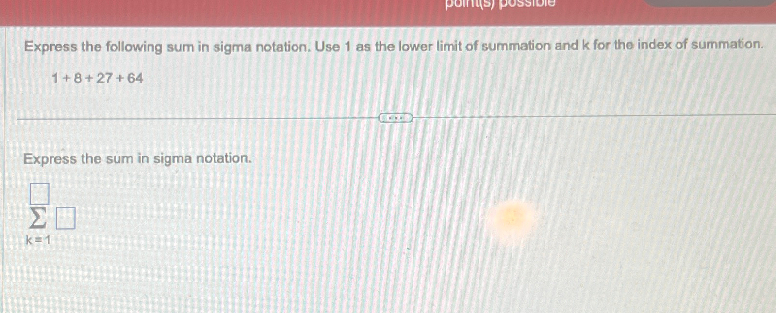 Solved Express the following sum in sigma notation. Use 1 | Chegg.com
