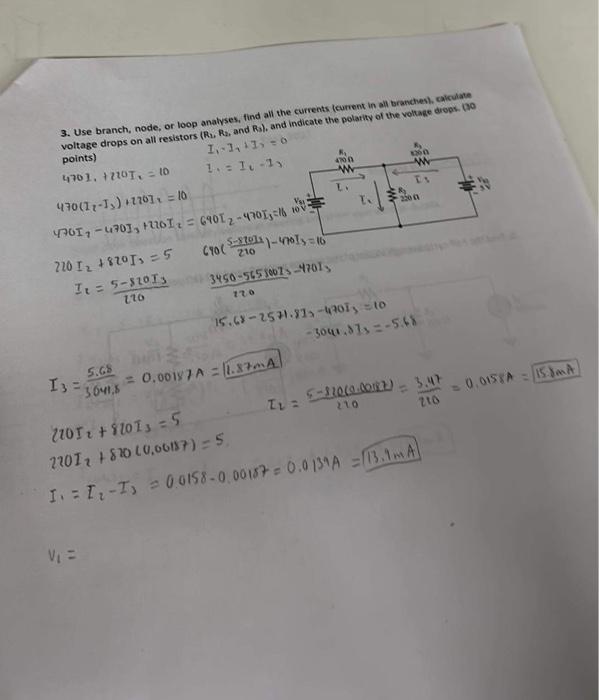 Solved 3 Use Branch Node Or Loop Analyses Find All The 0328