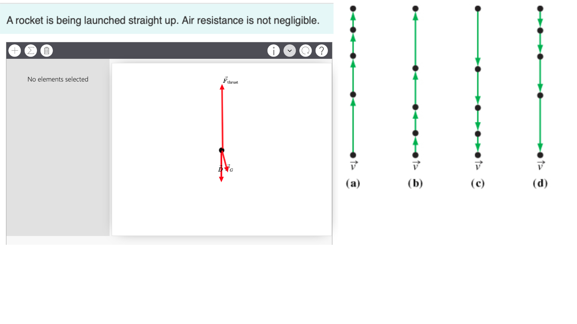 Solved A rocket is being launched straight up. ﻿Air | Chegg.com