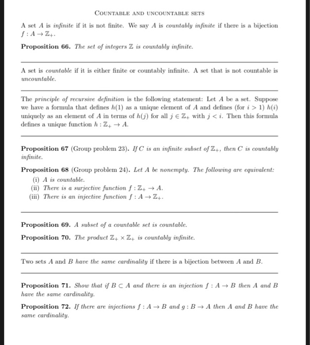 Solved countable. proposition 17: A finite product of | Chegg.com