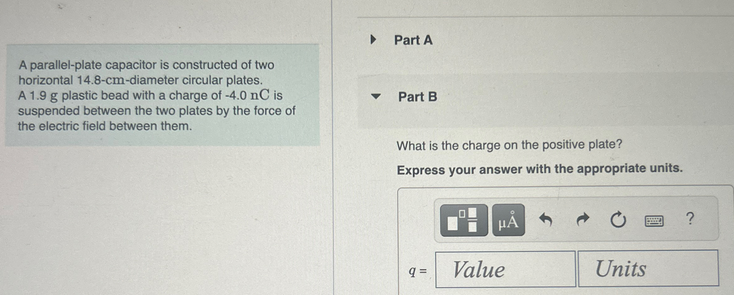 Solved Part AA parallel-plate capacitor is constructed of | Chegg.com