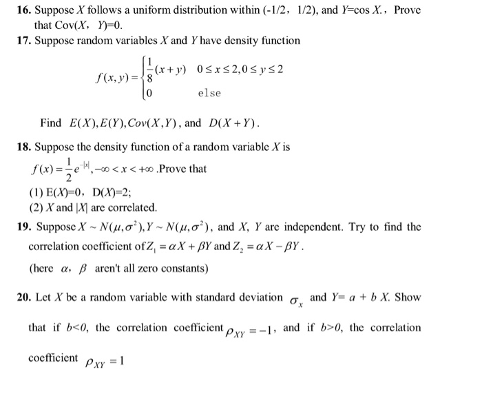 Solved 16. Suppose X follows a uniform distribution within | Chegg.com