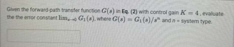 Consider a unity negative feedback control system, | Chegg.com