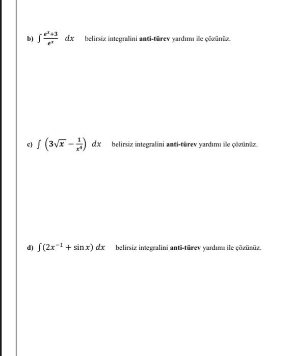 b. Solve the indefinite integral with the help of the | Chegg.com b. Solve the indefinite integral with the help of the | Chegg.com