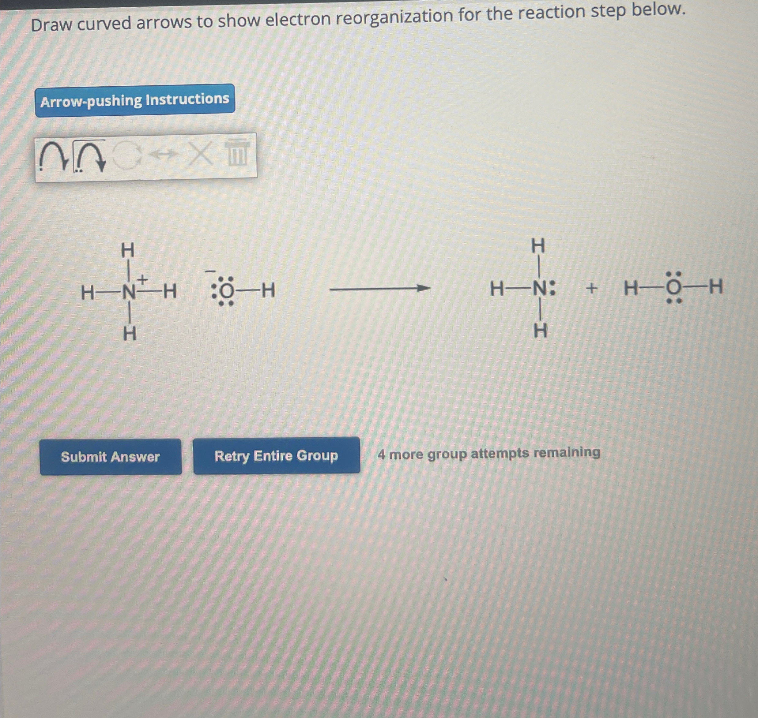 Solved 1C) ﻿Draw curved arrows to show electron | Chegg.com