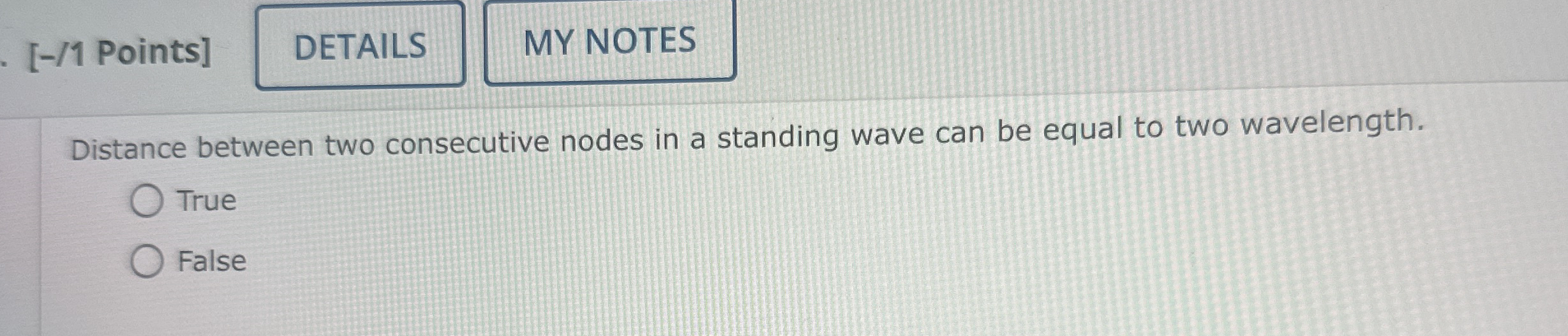 Solved [-/1 ﻿Points] Distance between two consecutive | Chegg.com