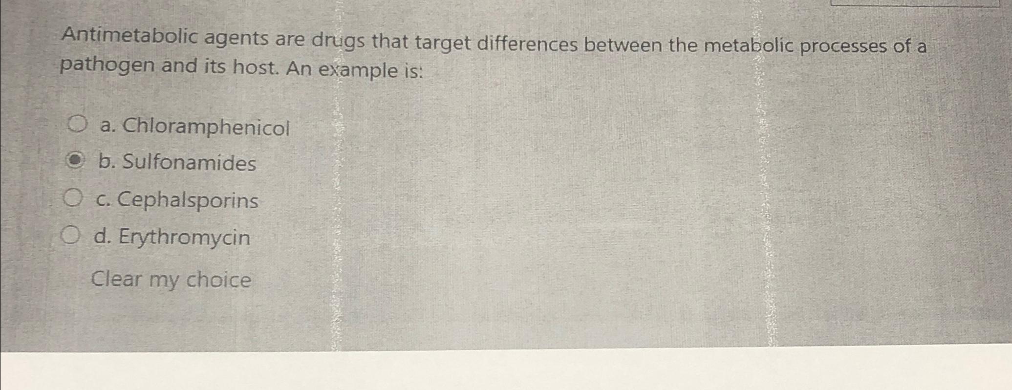 Solved Antimetabolic agents are drugs that target | Chegg.com