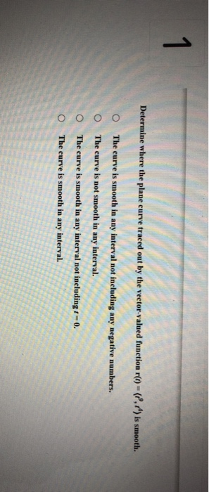 Solved Determine where the plane curve traced out by the | Chegg.com