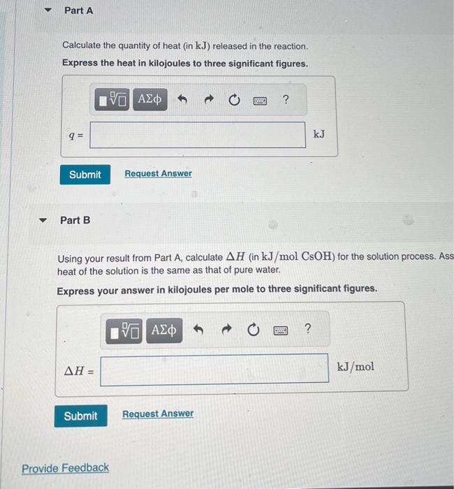 Solved When a 9.98-g sample of solid caesium hydroxide | Chegg.com