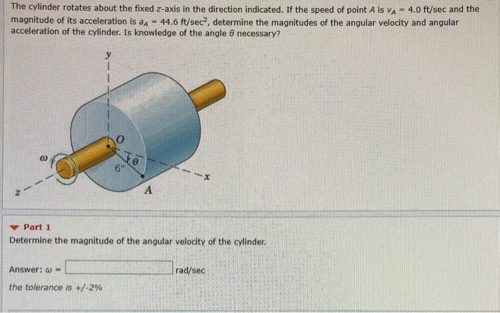 Solved The cylinder rotates about the fixed z-axis in the | Chegg.com
