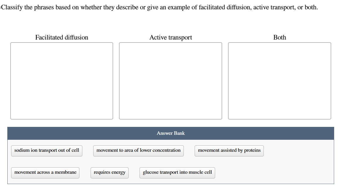 Solved Classify the phrases based on whether they describe | Chegg.com