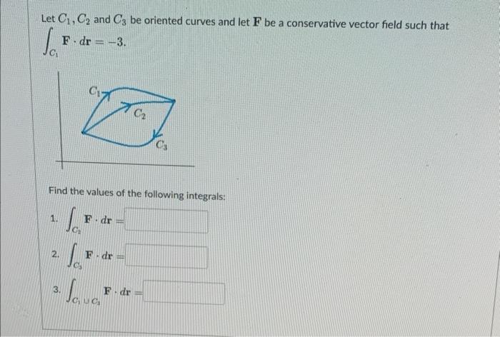 Solved Let C1,C2 and C3 be oriented curves and let F be a | Chegg.com