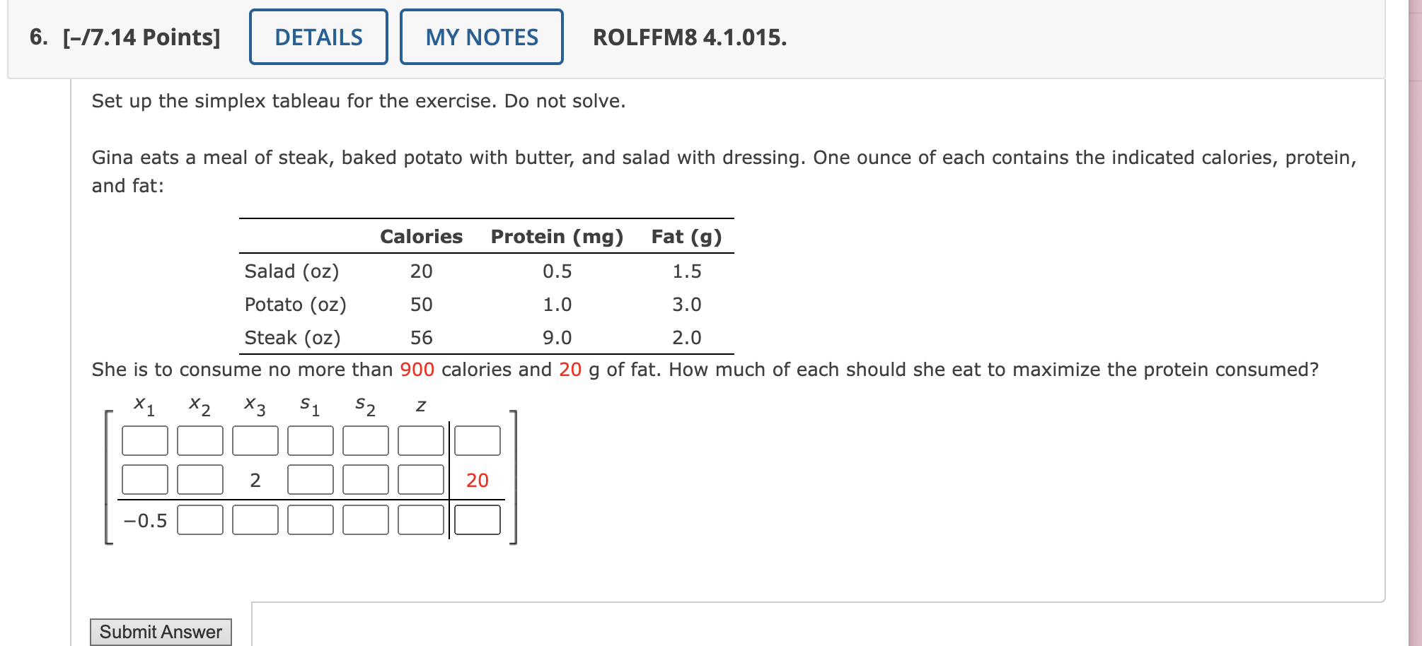 Solved Set up the simplex tableau for the exercise. Do not | Chegg.com