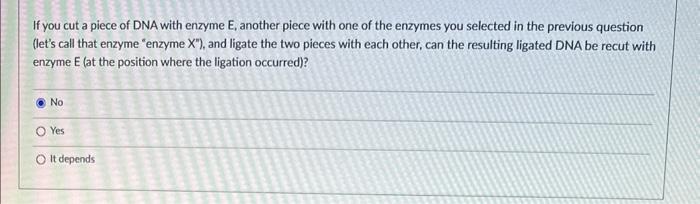 Solved Consider restriction enzymes recognizing the | Chegg.com