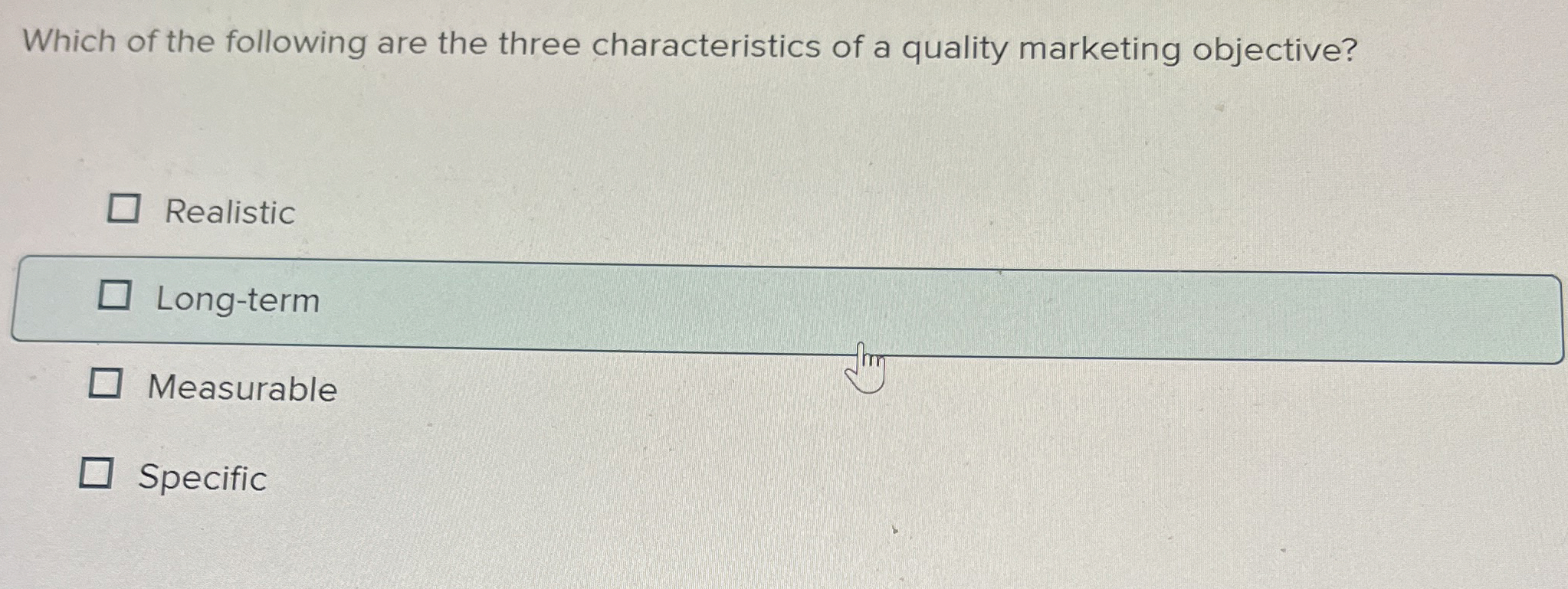 Solved Which of the following are the three characteristics | Chegg.com