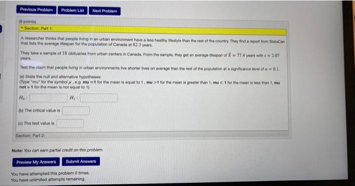 Solved Previous Problem Problem List Next Problem points) | Chegg.com