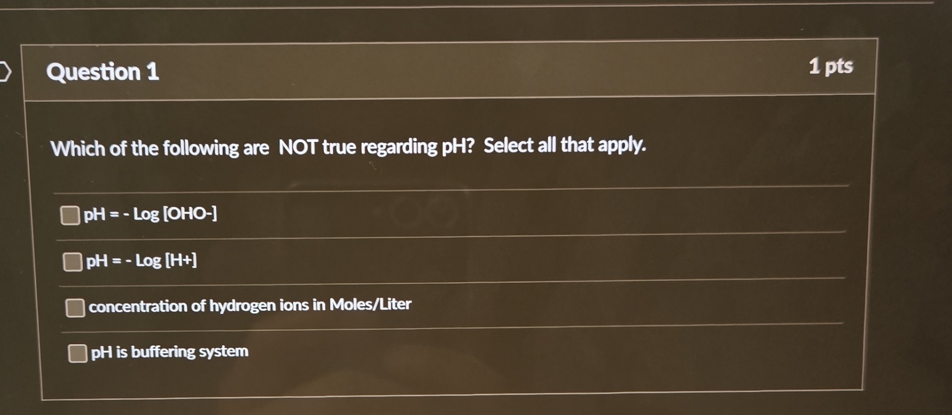 Solved Question 11 ﻿ptsWhich of the following are NOT true | Chegg.com