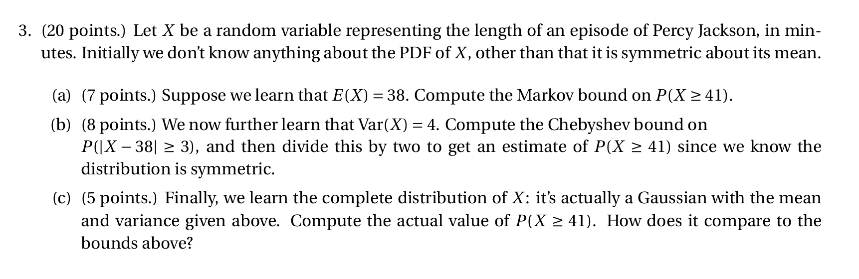 Solved 20 points let X be A Random Variable