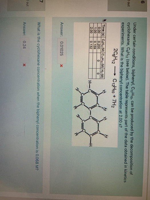 Solved Under certain conditions, biphenyl, C12H10, can be | Chegg.com