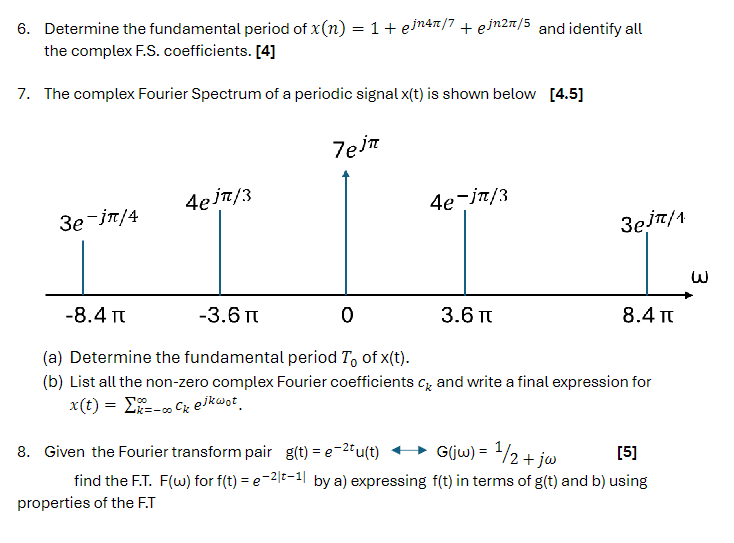 Solved Determine the fundamental period of | Chegg.com