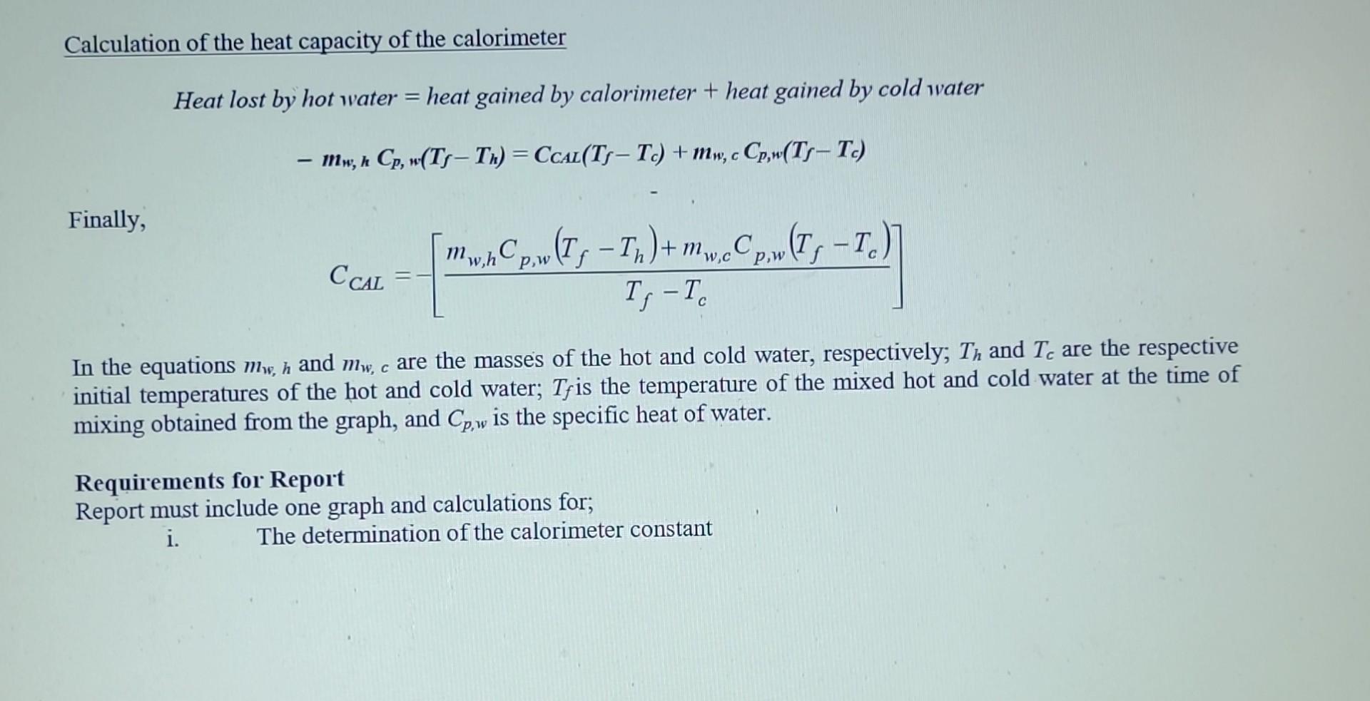 Solved Table 2: Temperature after mixing Hot and Cold | Chegg.com