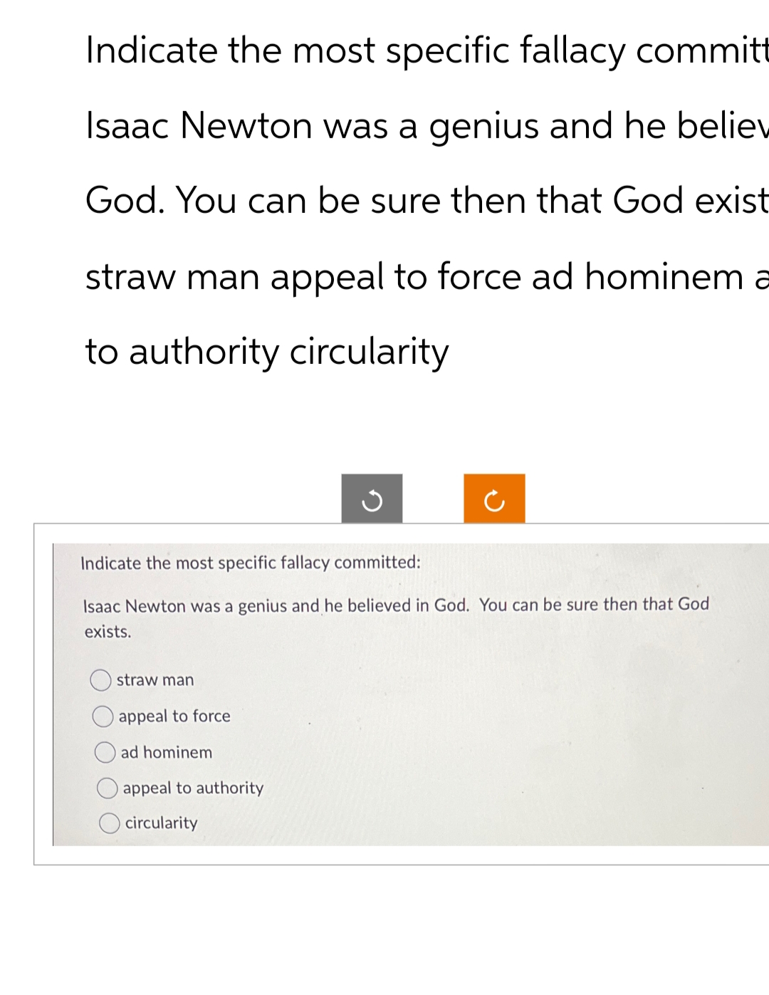 Solved Indicate the most specific fallacy committIsaac | Chegg.com