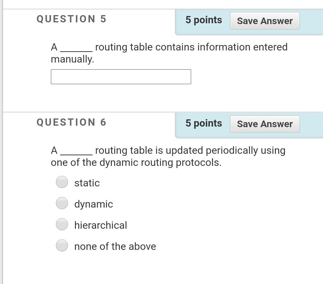Solved QUESTION 7 5 points Save Answer A packet arrives at | Chegg.com