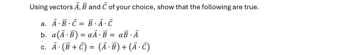 Solved Using vectors vec(A),vec(B) ﻿and vec(C) ﻿of your | Chegg.com