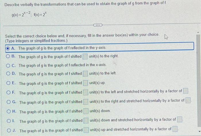 Solved Describe verbally the transformations that can be | Chegg.com