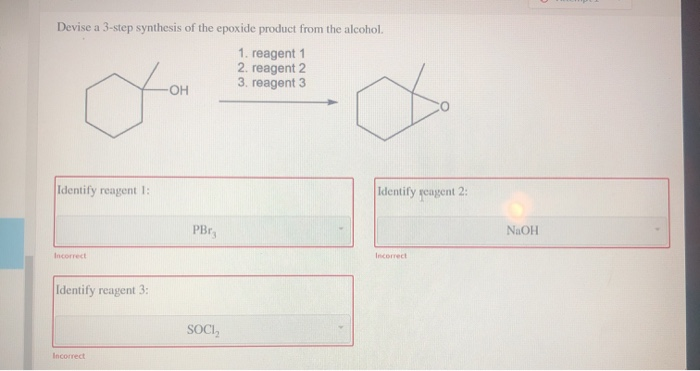 Solved Devise a 3-step synthesis of the epoxide product from | Chegg.com