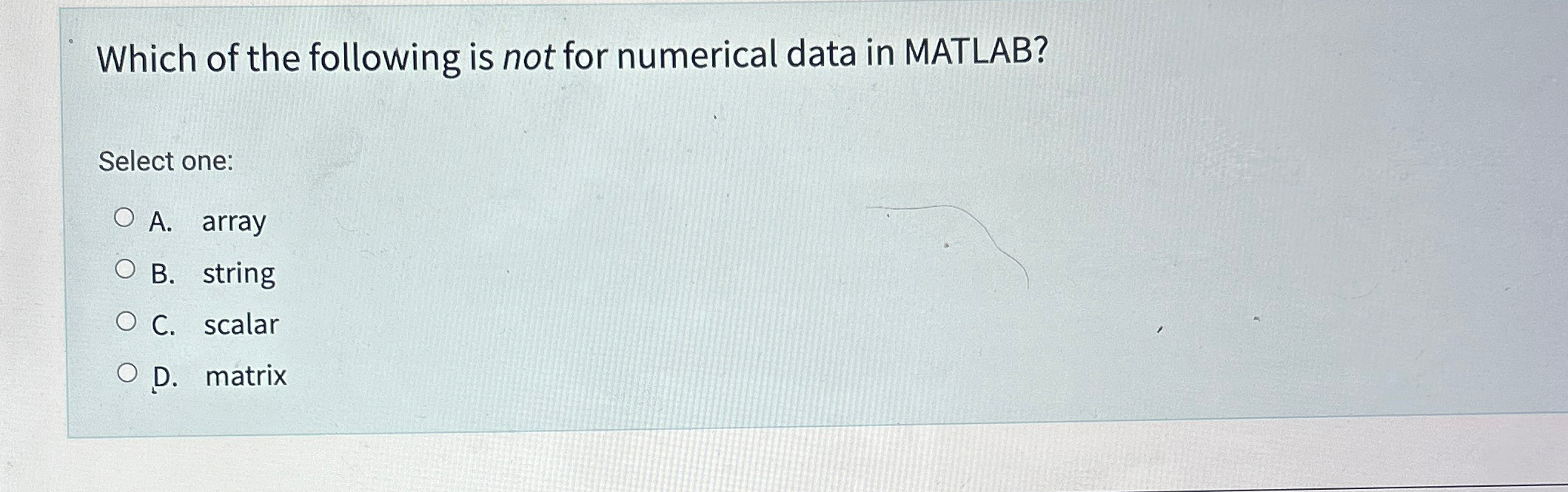 Solved Which of the following is not for numerical data in | Chegg.com