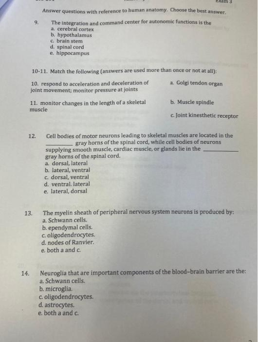 Solved Answer questions with reference to human anatomy. | Chegg.com