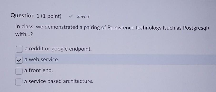 Solved In class, we demonstrated a pairing of Persistence | Chegg.com