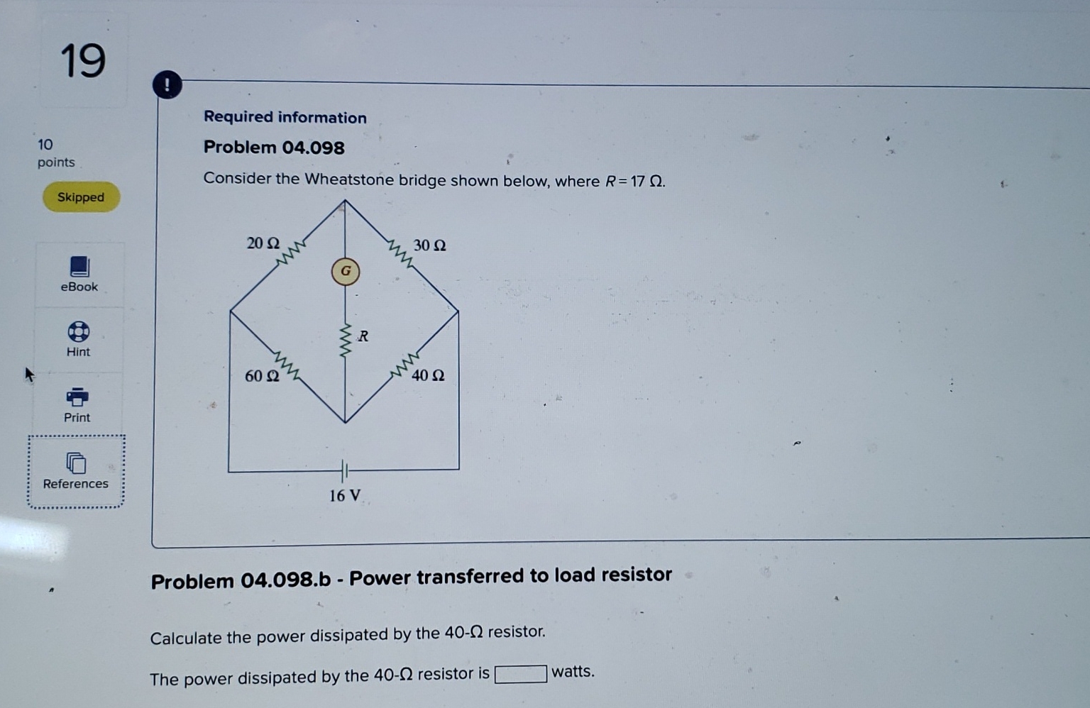 Solved !Required informationProblem 04.098Consider the | Chegg.com