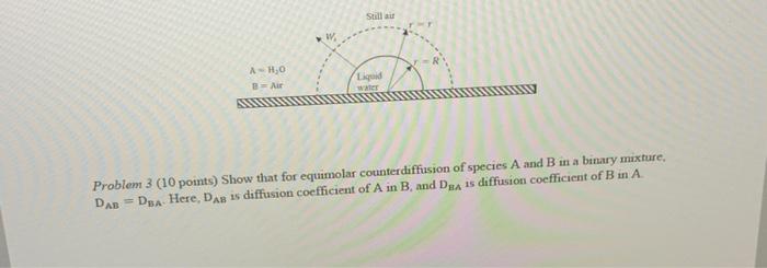 Solved Stillau w A-H₂O BA Liquid WICE Problem 3 (10 points) | Chegg.com
