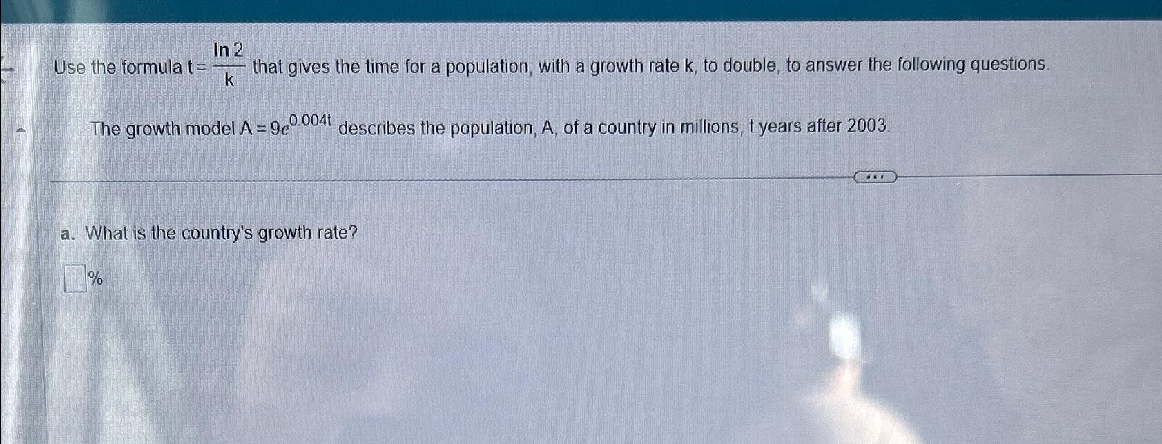 Solved Use the formula t=ln2k ﻿that gives the time for a | Chegg.com