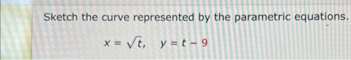 Solved Sketch the curve represented by the parametric | Chegg.com