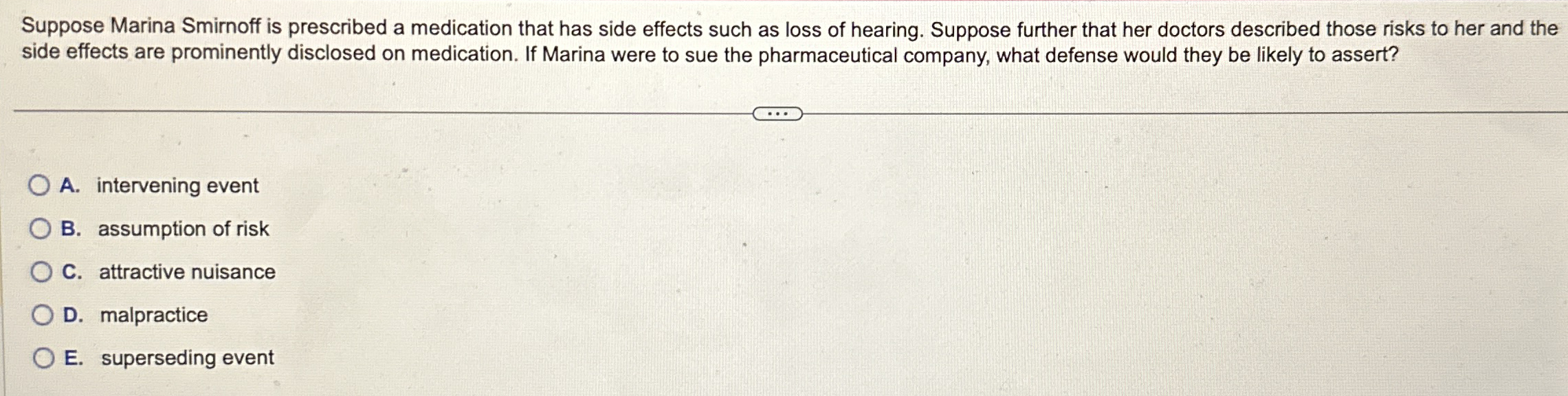Solved Suppose Marina Smirnoff is prescribed a medication | Chegg.com
