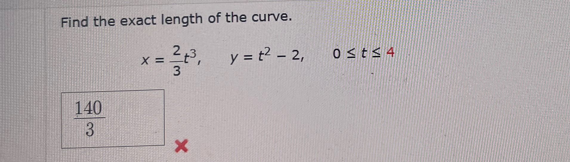 Solved Find the exact length of the | Chegg.com